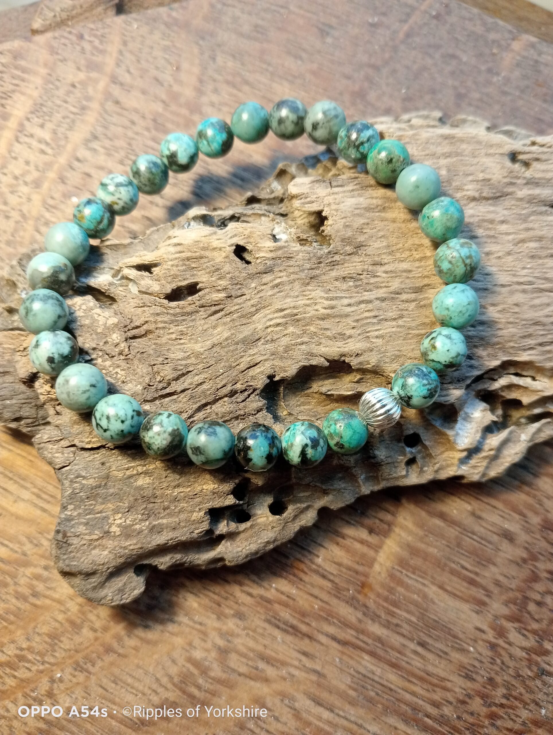 Jasper - African Turquoise Elasticated Bracelet - Ripples of Yorkshire